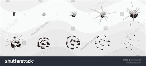 Sprites Black Bean Exploding Black Grain Stock Vector Royalty Free