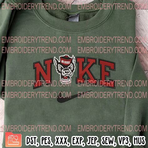 Nc State Wolfpack X Nike Embroidery Design Ncaa Football Embroidery