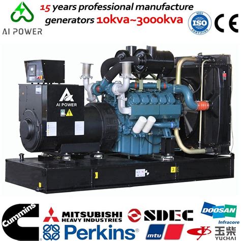 Opening 500 Kva Doosan Engine Powered 200kw 350kva Daewoo Diesel