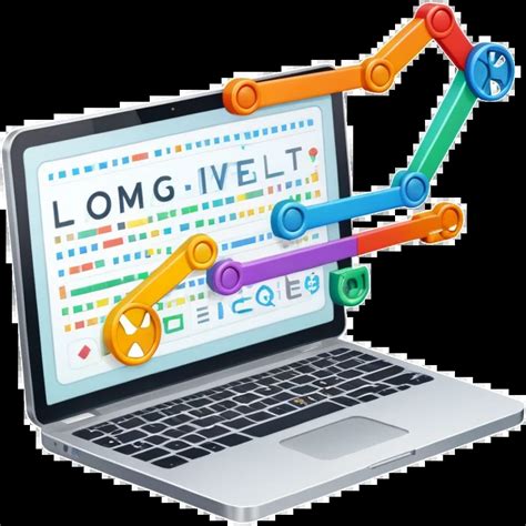 An Icon Featuring A Colorful Lines Of Code Brackets And A Blinking