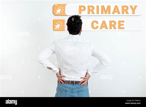Text Caption Presenting Primary Care Word For Health Care Provided By