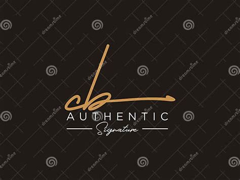 Letter Cb Signature Logo Template Vector Stock Vector Illustration Of