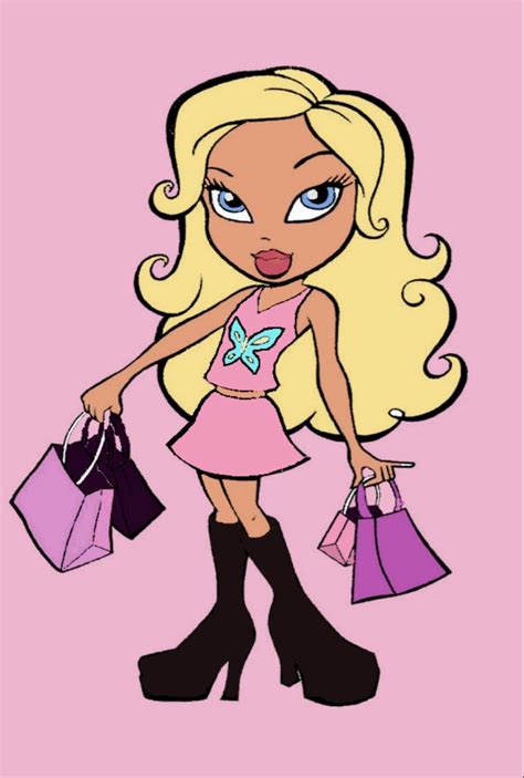 Blonde Bratz Drawing Outline Y2k Girly Character Illustration