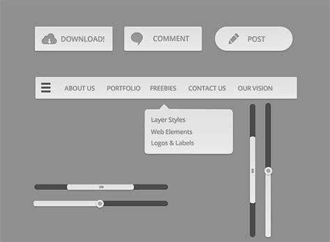 Minimal Flat Web Ui Elements Kit 8551 Welovesolo