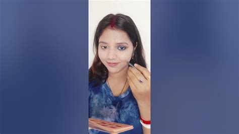 Easy Way To Creat Blue Smokey Eye Makeup। Youtubeshorts Viral