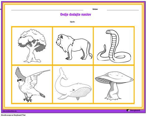 Radni List Bojanja Prepoznavanje Potrošača Storyboard