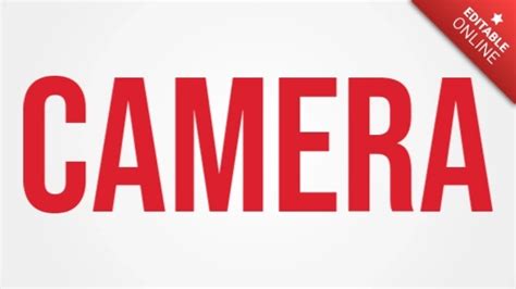 Camera Text Effect Generator