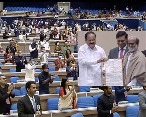 Rajinikanth Gets Standing Ovation As He Receives Dadasaheb Phalke Award