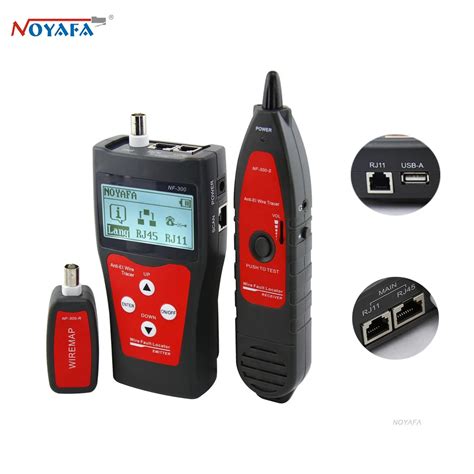 Noyafa Nf 300 Lan 케이블 테스터 Rj45 Rj11 측정 케이블 길이 네트워크 모니터링 추적기 와이어 위치 안티