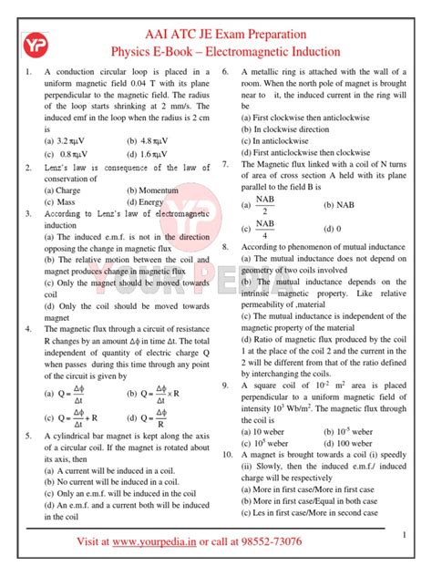Electromagnetic Induction Pdf Electromagnetic Induction Inductor