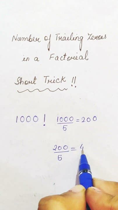 Number Of Trailing Zeroes In A Factorialshort Trickgovt Exams Rrbbankssccgl Etcshort