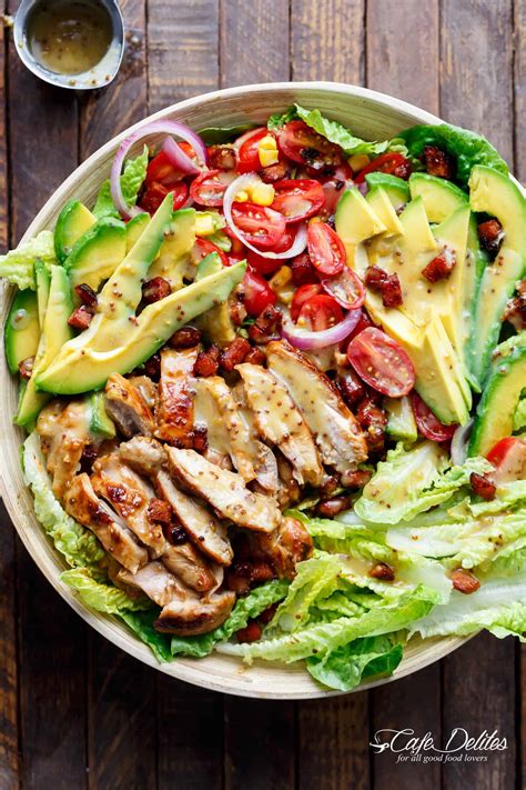 Honey Mustard Chicken Salad With Bacon And Avocado Cafe Delites