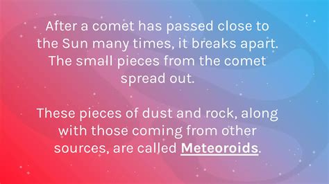 Comets Meteor Asteroids Ppt Pptx Space And Astronomy Science