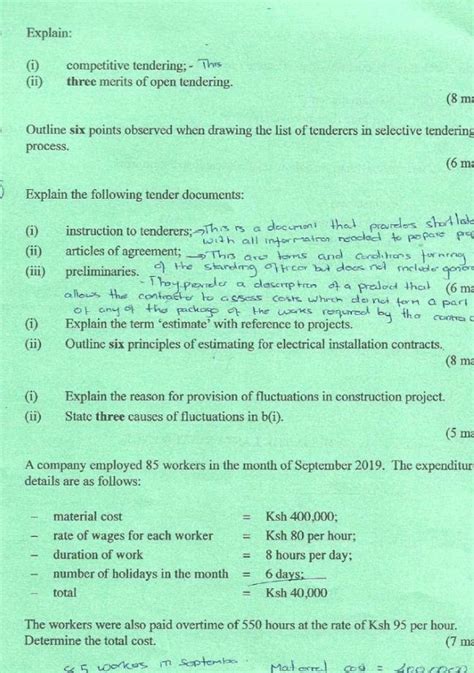 Explain I Competitive Tendering This Ii Three Studyx