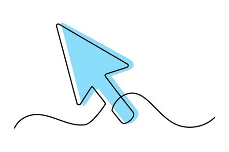 Premium Vector Continuous Drawing Of Cursor Arrow One Line Icon Of Cursor Arrow One Line