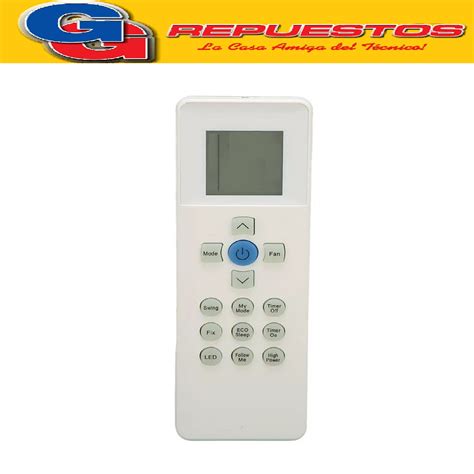 CONTROL REMOTO AIRE ACONDICIONADO PARA CARRIER BGH SURREY FRIO