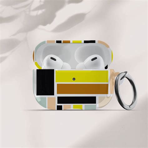 Mondrian Air Pod Case With Keychain By Casulo