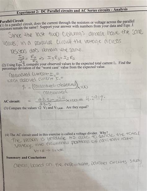 Solved Parallel Circuit In A Parallel Circuit Does The Chegg