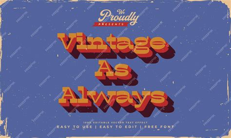 빈티지 복고풍 클래식 화려한 초라한 착용 편집 가능한 텍스트 효과 알파벳 글꼴 타이포그래피 서체 프리미엄 벡터