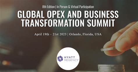 Industry Events Global Opex And Business Transformation Summit