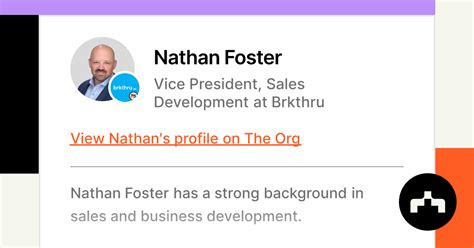 Nathan Foster Vice President Sales Development At Brkthru The Org