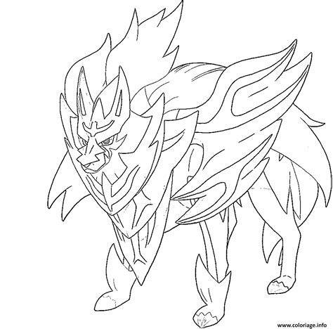 Coloriage Pokemon Epee Zamazenta Pokemon Epee Et Pokemon Bouclier Le