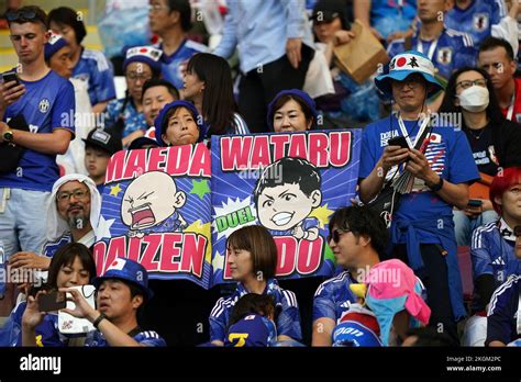 Japan Fans Ahead Of The Fifa World Cup Group E Match At The Khalifa