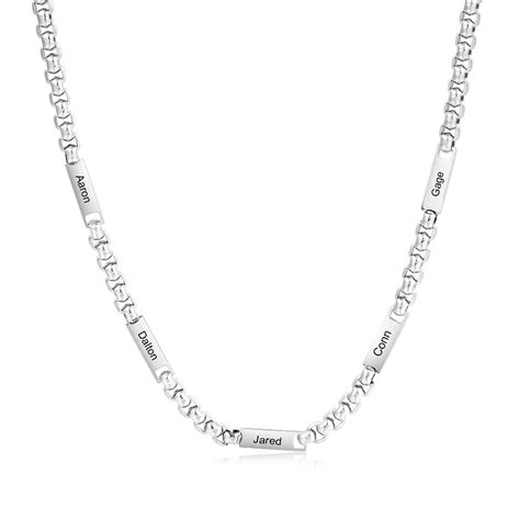Jessemade FR Collier Prénoms Personnalisé Collier Homme