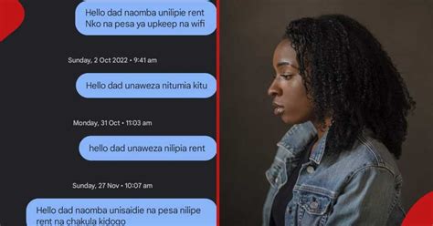 Kenyan Lady Leaks Heartbreaking Chat With Dad Begging Him To Pay Her