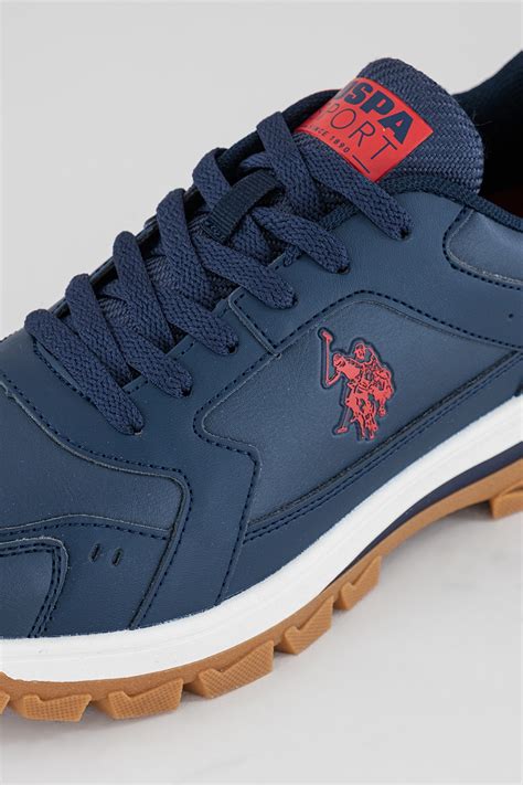 U.S. Polo Assn., Спортни обувки от еко кожа с грайфери - eMAG.bg