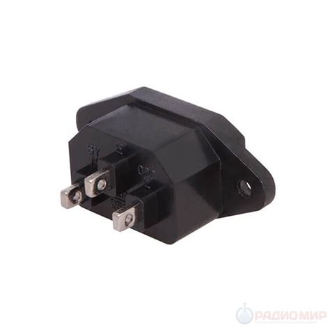 Гнездо сетевое C13 3pin на корпус 250V 10A, купить в Екатеринбурге
