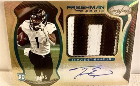 Travis Etienne Jr Freshman Fabric Signature Gold 214 Prices 2021
