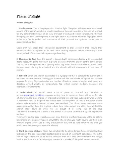 Phases Of Flight Pdf Aircraft Flight