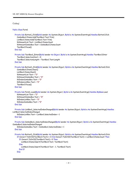 การใช้ Listbox และ Combobox Control Pdf