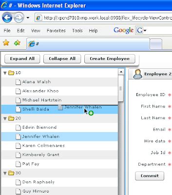 Java Oracle SOA Blog Flex CRUD Application With Drag And Drop And