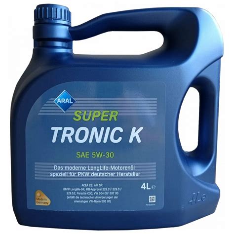 Масло моторное ARAL SUPER TRONIC K 5W30 синтетика 4 л 15DBCE купить ...