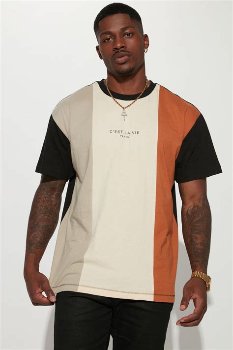 Cest La Vie Short Sleeve Tee Multi Color Fashion Nova Mens Tees