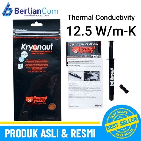 Thermal Grizzly Kryonaut Thermal Paste 5 5 Gram Berliancom Toko