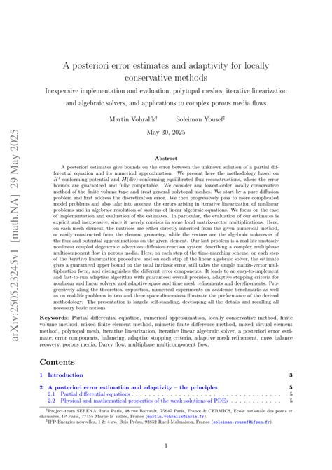 Pdf A Posteriori Error Estimates And Adaptivity For Locally