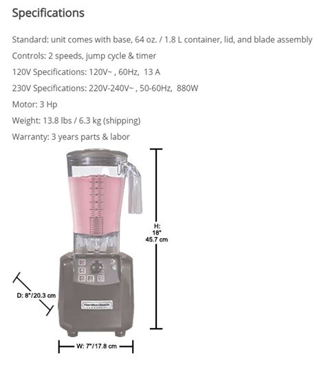 The Tempest® Blender Georgiou Cater Parts