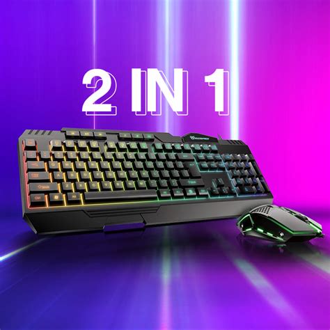 Wired Backlit Gaming Keyboard And Mouse Combo For Computer Micropack Gc 30