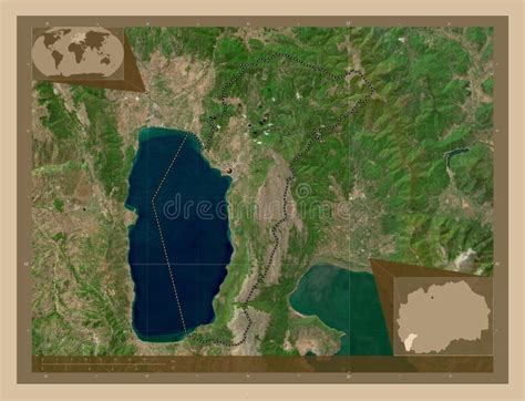 Ohrid Macedonia Low Res Satellite Major Cities Stock Image Image Of Legend Geography