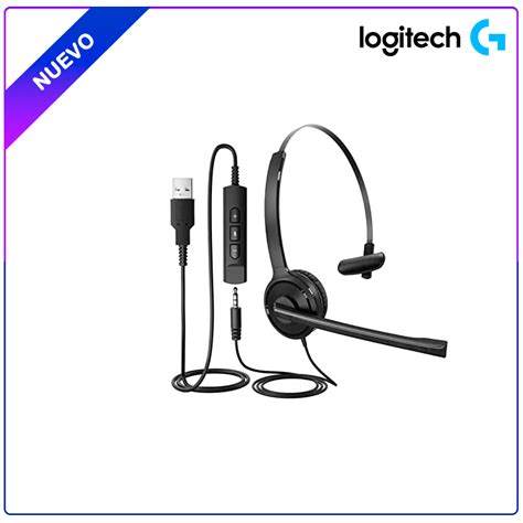 Audifono Logitech Mono Usb B B H E Negro Con Microfono Lym Digital