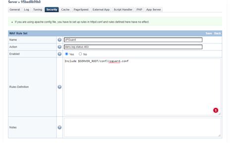 Cpguard Waf Required Settings And Depencies Opsshield
