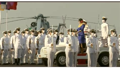 Maldives Defence Minister Mariya Didi Reviews The Passing Out Parade At