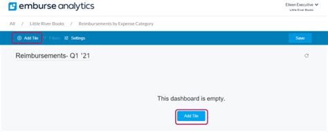 Adding Dashboard Tiles Emburse Analytics