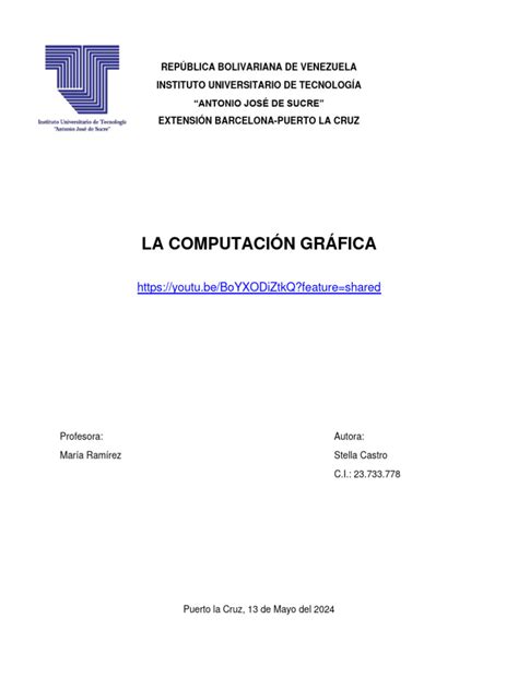 La Computacion Grafica Pdf