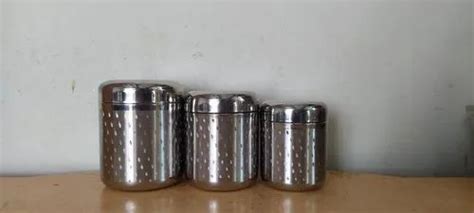 Stainless Steel Ss Set Of 3 Pcs Sambadam At Rs 450 Piece In Madurai