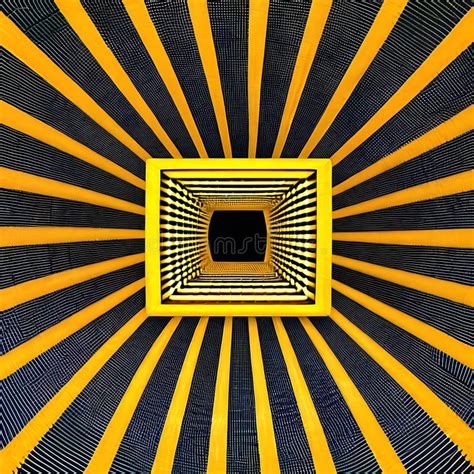 An Optical Illusion Design With Concentric Squares In Shades Of Orange