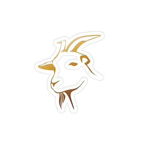 Gold Goat Sticker Funny Goat Vinyl Sticker Goat Bumper Etsy